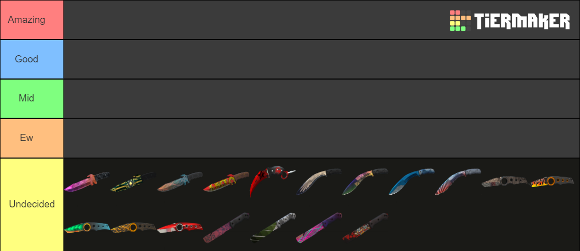 Critical Ops Default Knife Skins Tier List (Community Rankings) - TierMaker