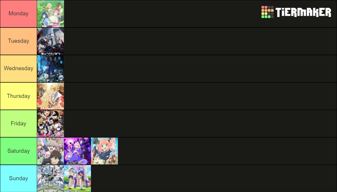Fall 2022 Anime Schedules Tier List (Community Rankings) - TierMaker