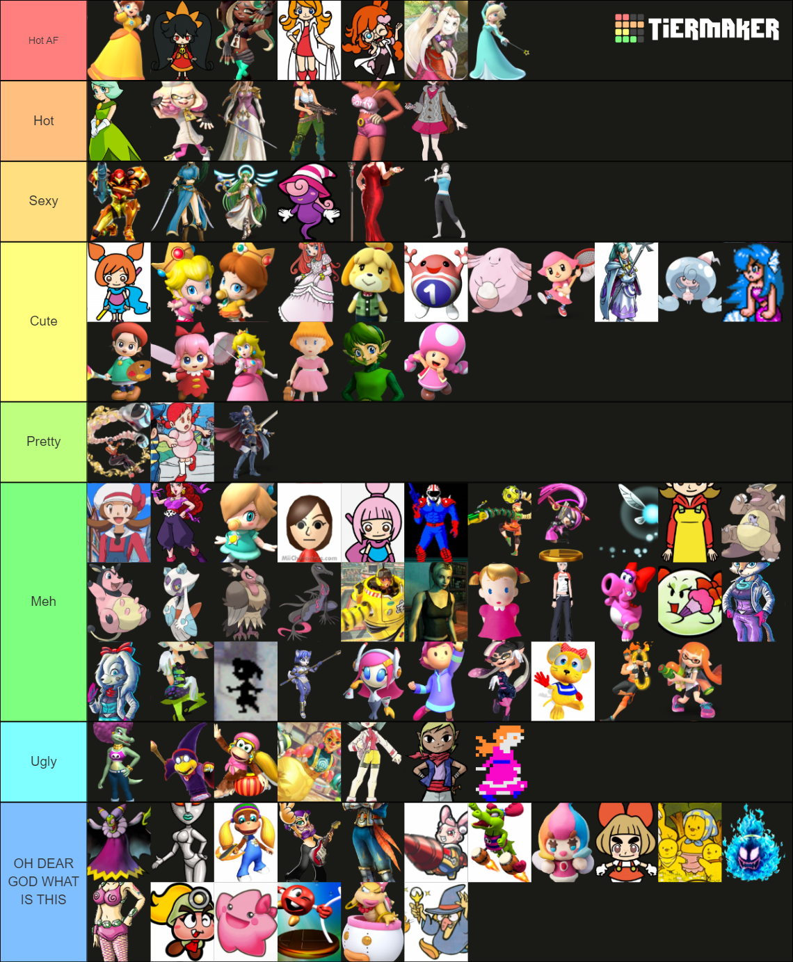 Nintendo Girls Tier List (Community Rankings) - TierMaker