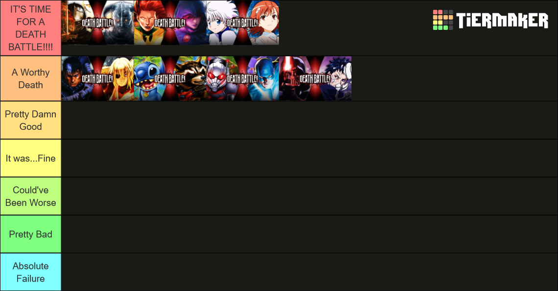 Death Battle Tier List (Community Rankings) - TierMaker