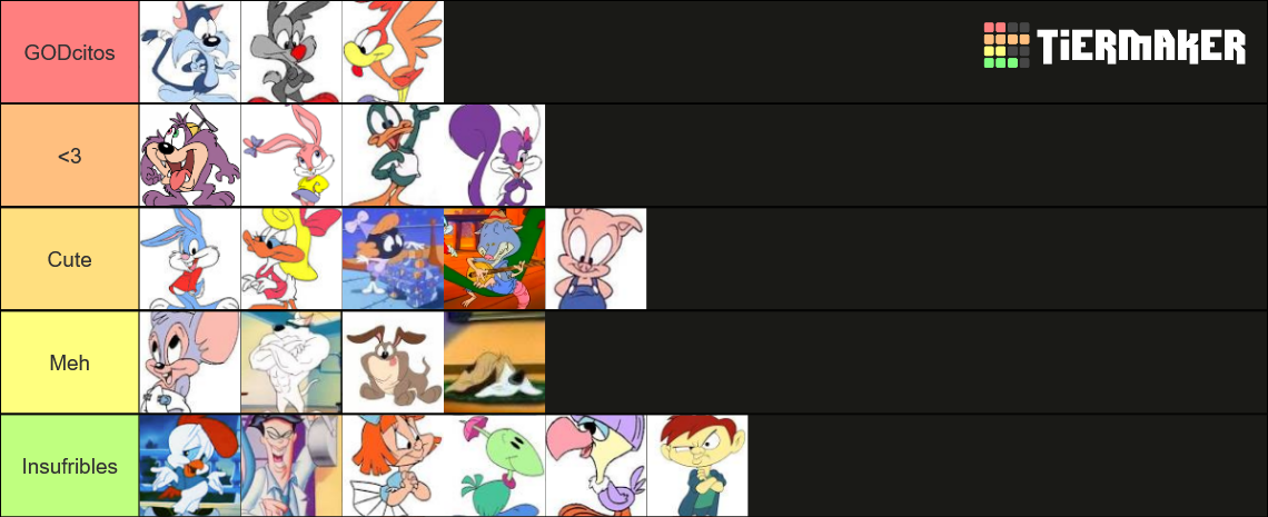 Melhores E Piores Personagens De Tiny Toons Tier List Community Rankings Tiermaker
