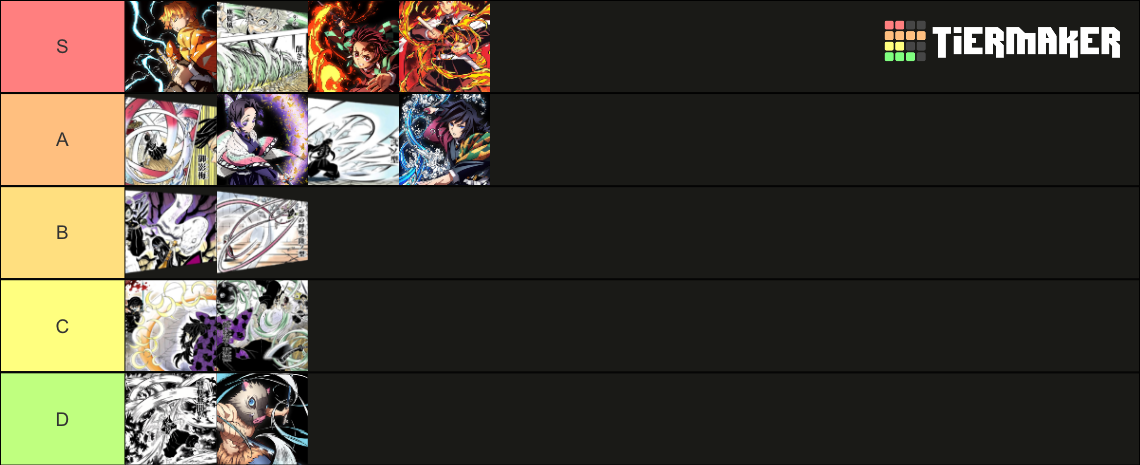 Demon Slayer Breathing Styles Tier List (Community Rankings) - TierMaker