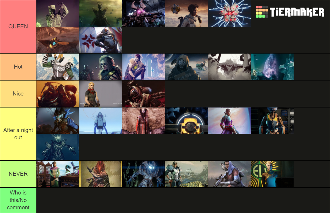 Destiny Best Girl Tier List (Community Rankings) - TierMaker