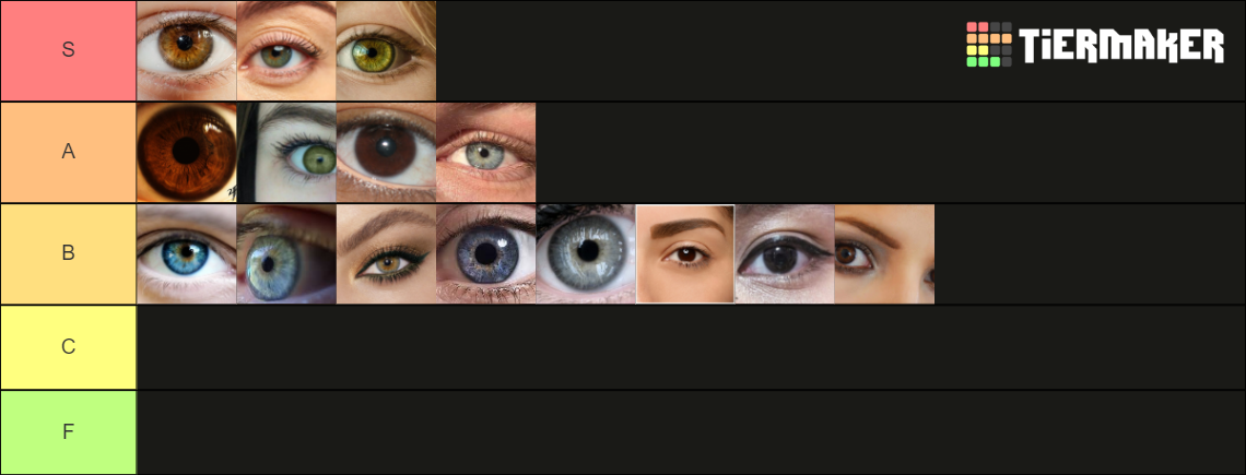 Eye Colors Tier List (Community Rankings) - TierMaker