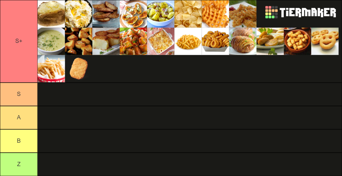 Potato Tiers Tier List (Community Rankings) - TierMaker