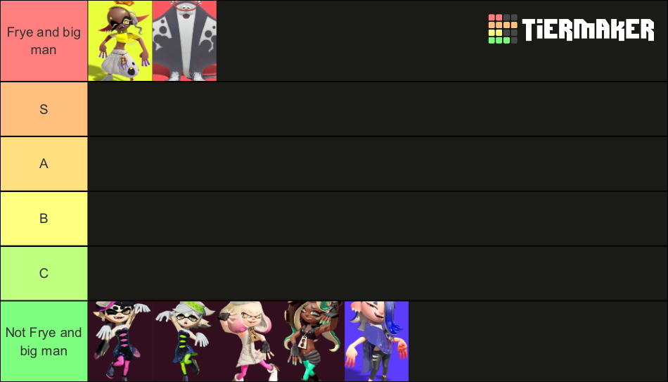 Recent Splatoon Tier Lists - TierMaker