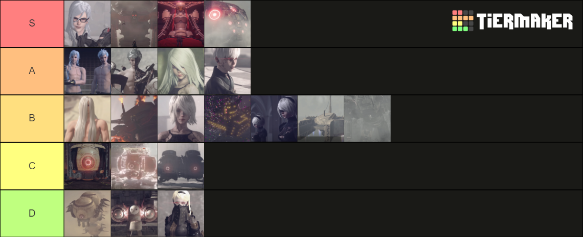 NieR:Automata Bosses Tier List (Community Rankings) - TierMaker