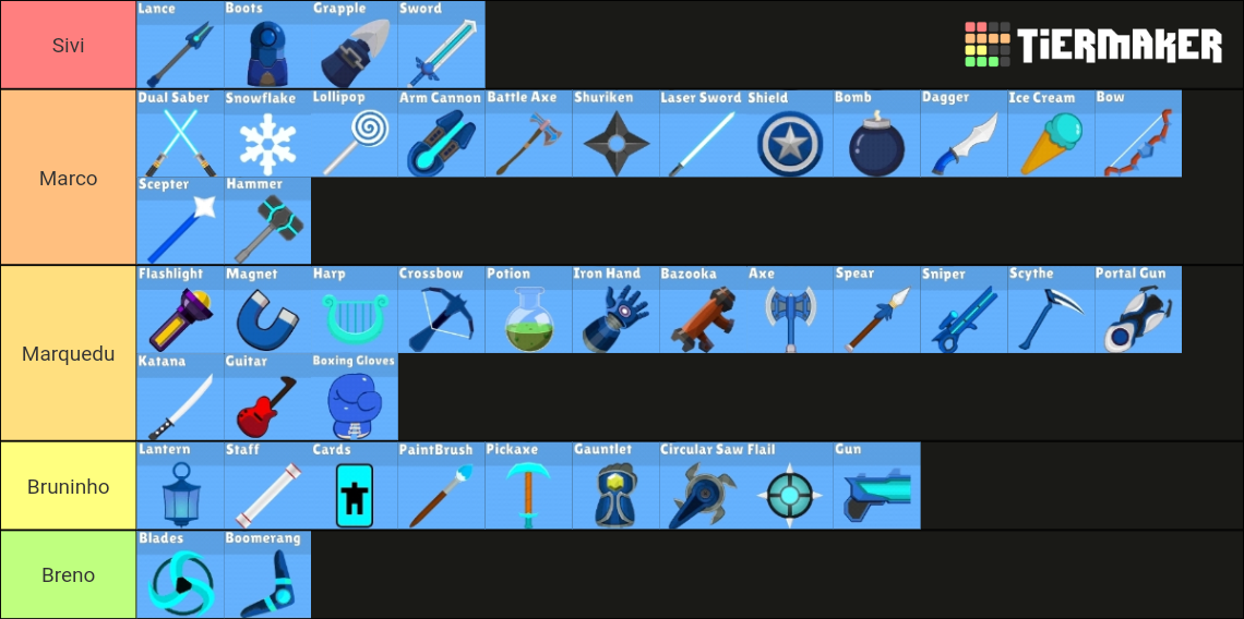Supreme Duelist Stickman Weapons Tier List (Community Rankings) - TierMaker