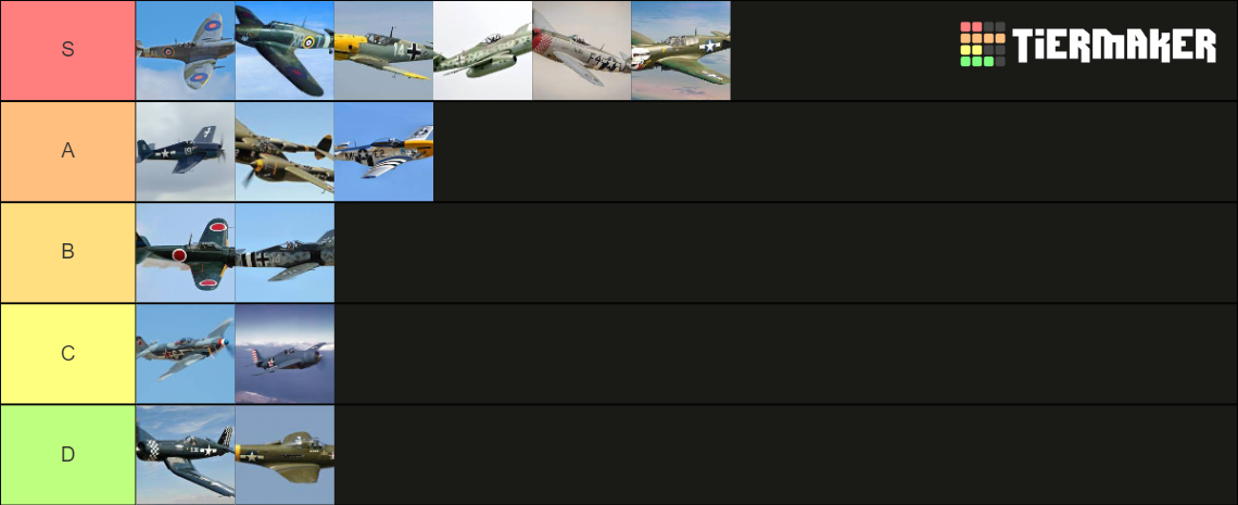 WW2 fighters Tier List (Community Rankings) - TierMaker