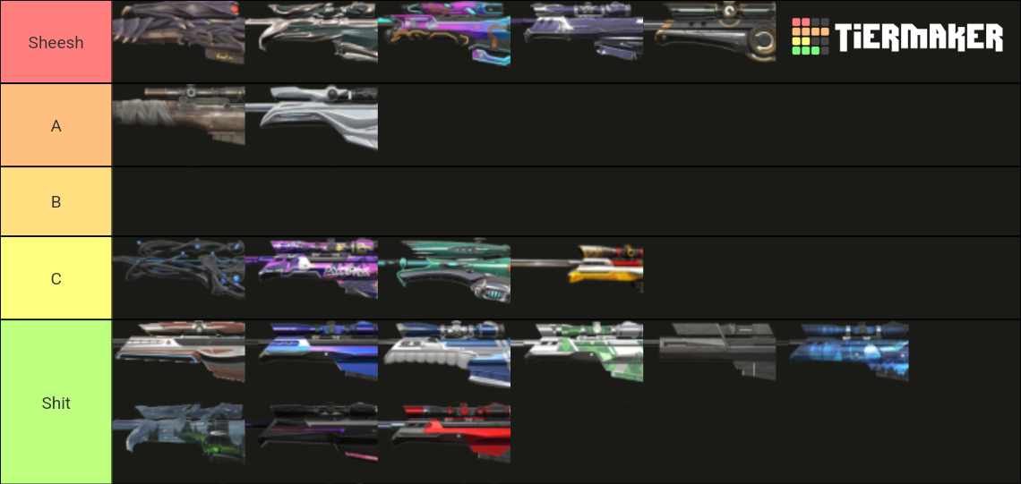 Valorant Operator Skins (11.07.2021) Tier List (Community Rankings ...