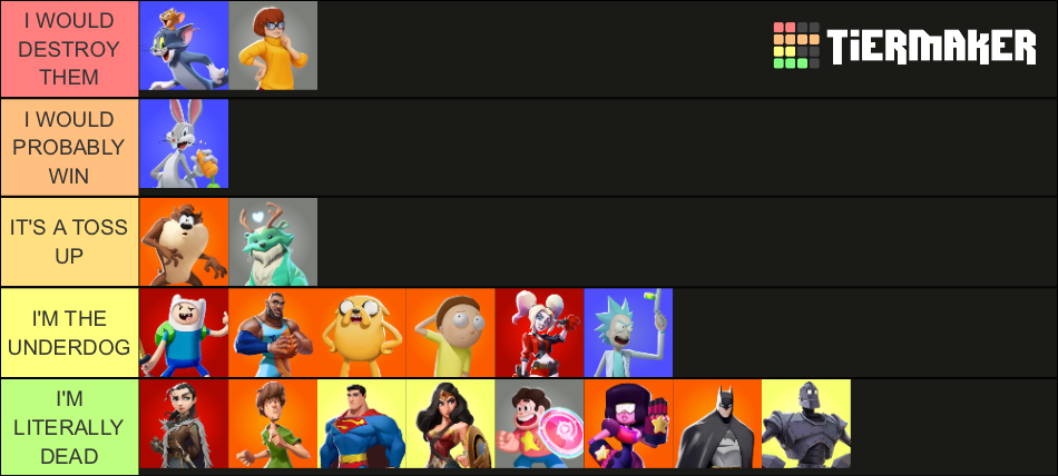 Multiversus Characters that I could Beat in a Fight Tier List ...