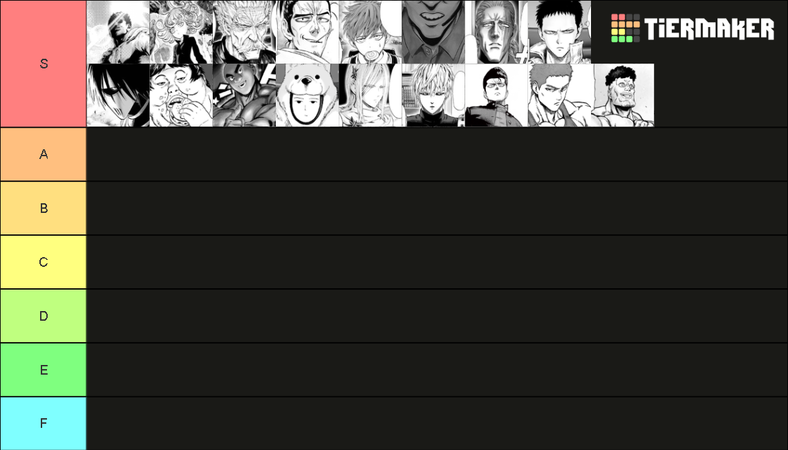 S class One Punch Man Tier List (Community Rankings) - TierMaker