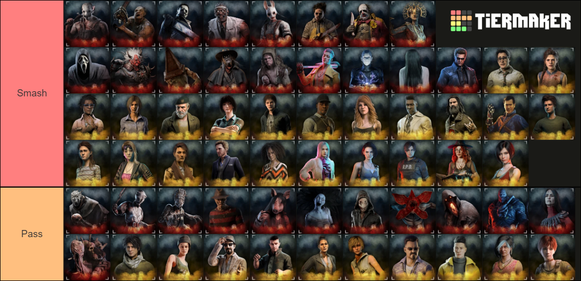 Smash or Pass Dead By Daylight Edition Tier List (Community Rankings) - TierMaker