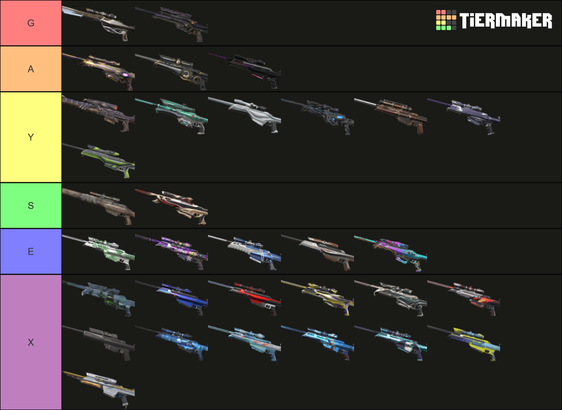 Valorant Operator Skins (October 2022) Tier List (Community Rankings ...