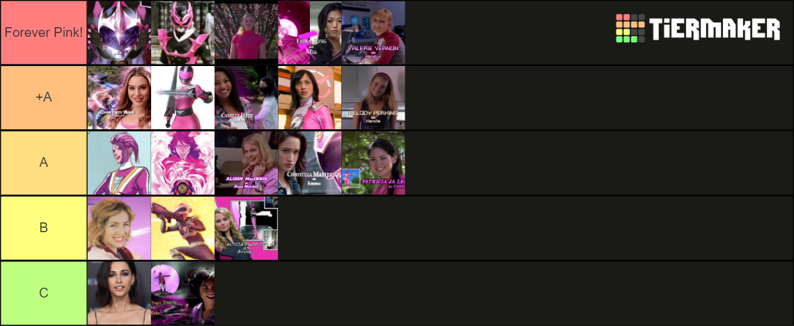 Power Rangers All Pink Rangers Tier List (Community Rankings) - TierMaker