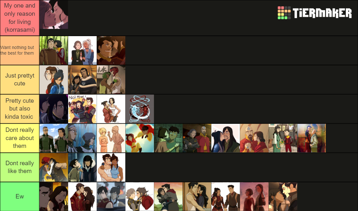 Avatar: The Legend of Korra Ships Tier List (Community Rankings ...