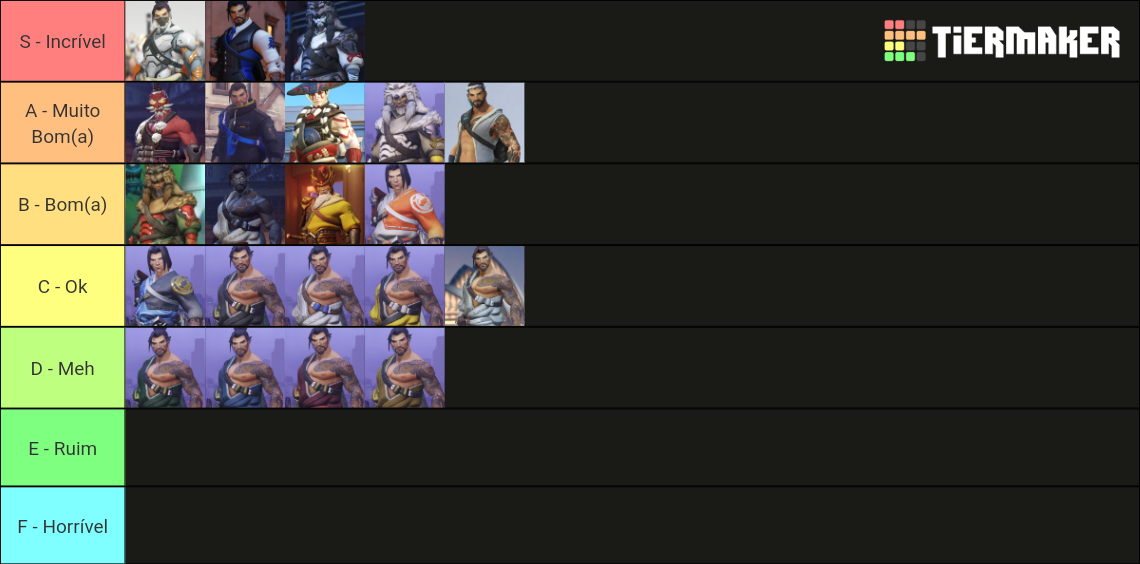 (OW1) Todas As Skins Do Hanzo 2022 Tier List (Community Rankings ...