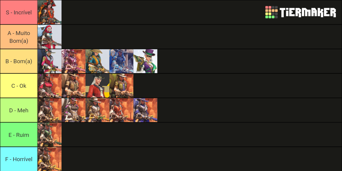 (OW1) Todas As Skins Da Ashe 2022 Tier List (Community Rankings ...