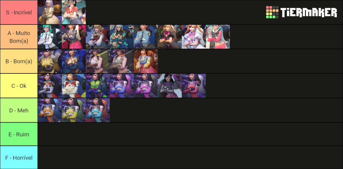 (OW1) Todas As Skins Da D.Va 2022 Tier List (Community Rankings ...