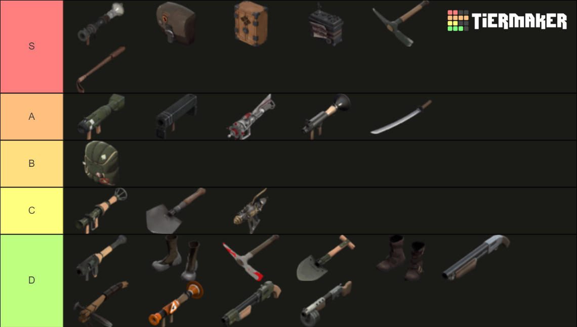 TF2 MvM Soldier Weapons Tier List (Community Rankings) - TierMaker TF2 MvM Soldier Weapons Tier List (Community Rankings) - TierMaker