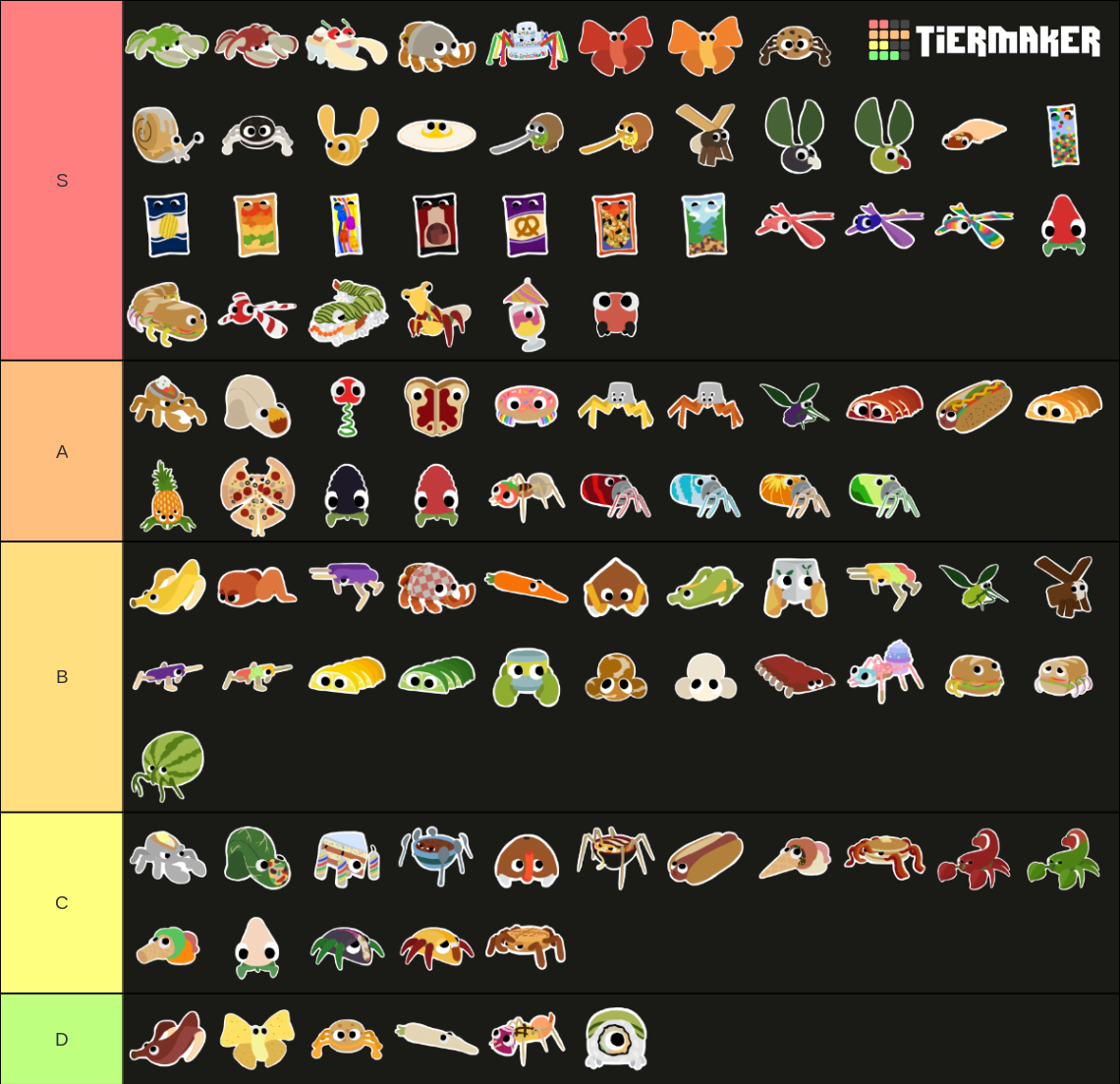 All 101 Bugsnax Tier List (Community Rankings) - TierMaker