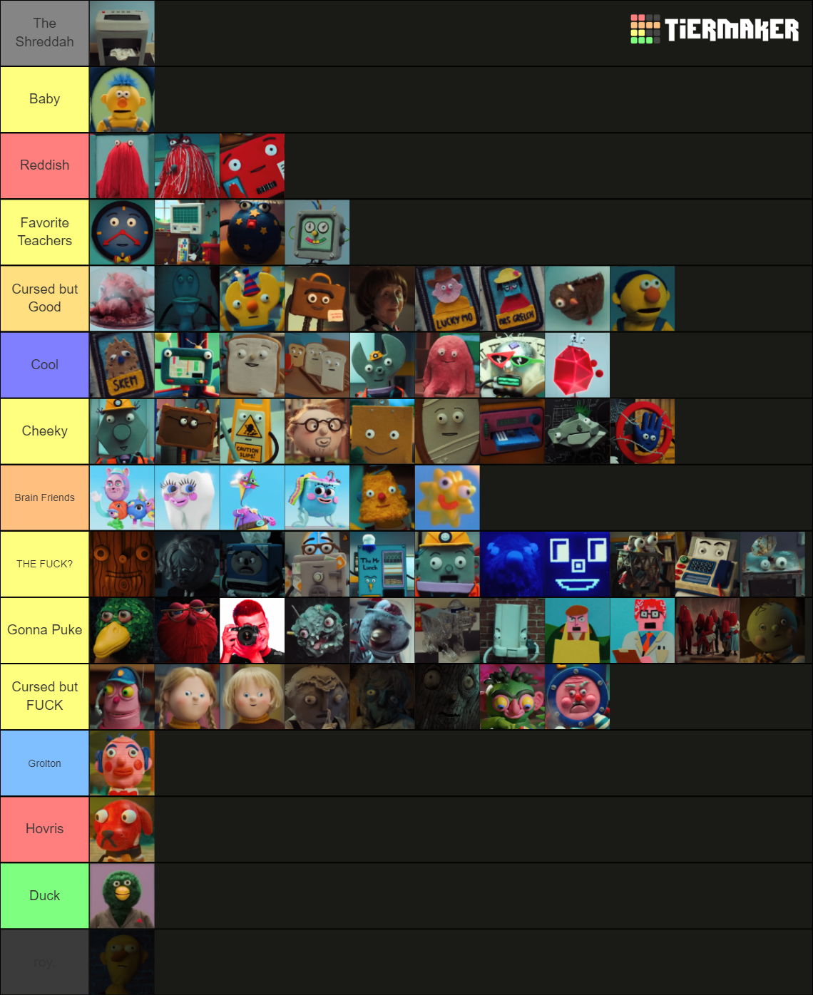 Don't Hug Me I'm Scared TV Series Season 1 Characters Tier List ...
