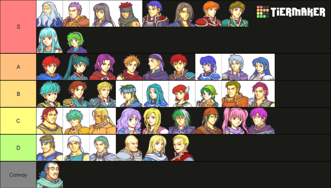 FE7 Playable Characters Tier List (Community Rankings) - TierMaker