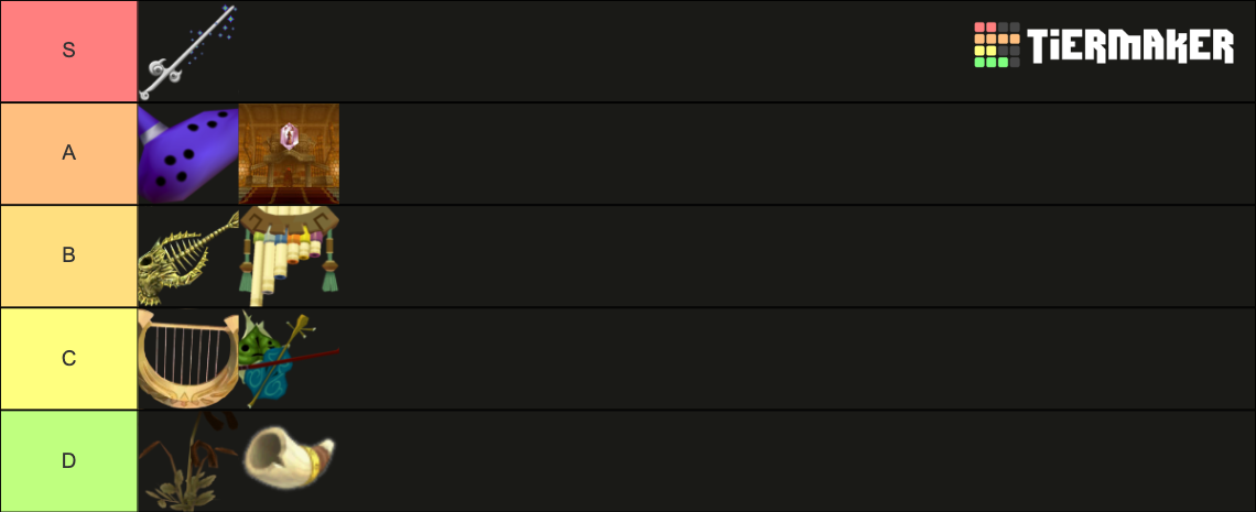 Zelda instruments Tier List (Community Rankings) - TierMaker