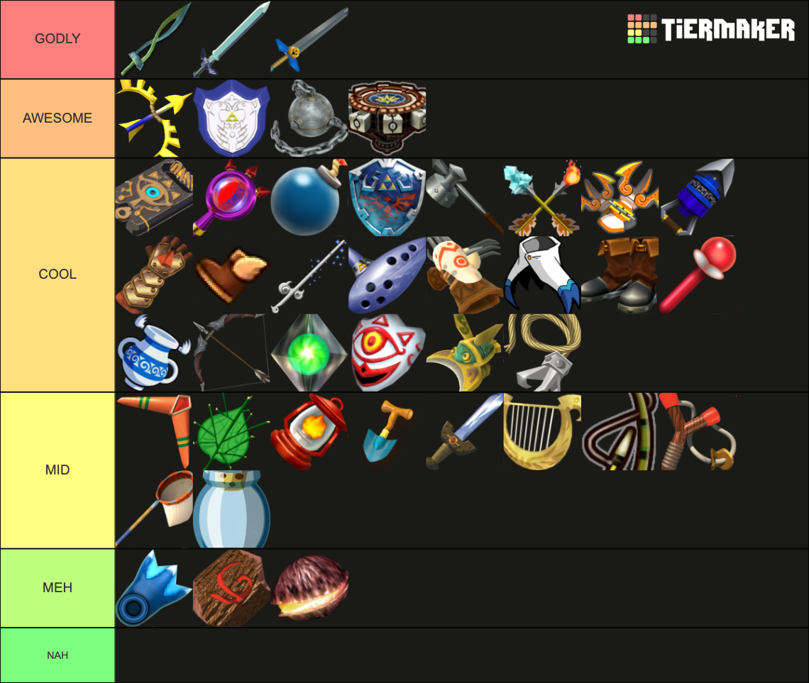 Zelda Items Tier List (Community Rankings) - TierMaker