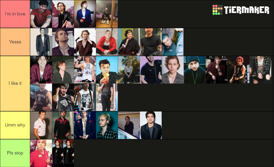 5sos outfit ranking Tier List (Community Rankings) - TierMaker
