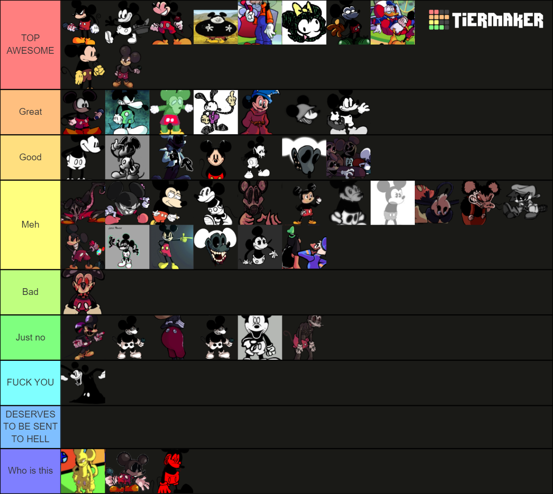 The Epic Vs Mouse Character Ever Tier List (Community Rankings) - TierMaker