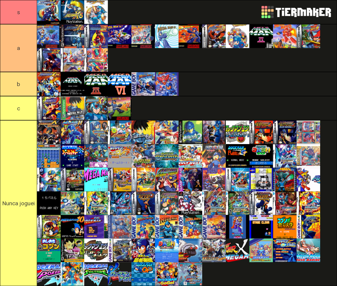 Every Single Mega Man game Tier List (Community Rankings) - TierMaker