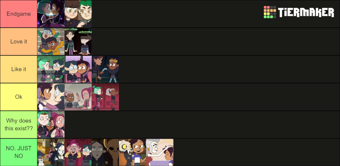 The owl house Ship Tier List (Community Rankings) - TierMaker