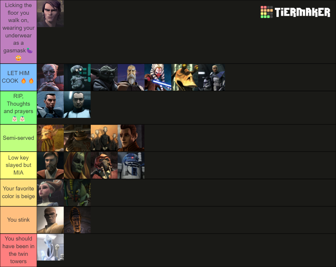 Clone wars S6 Tier List (Community Rankings) - TierMaker