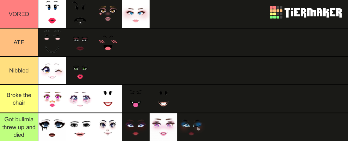 Roblox Barbie Faces Tierlist (ALL FACES) Tier List (Community Rankings ...