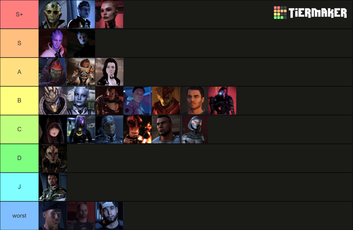 Mass Effect Squadmate Power Rankings (Original Trilogy) Tier List ...