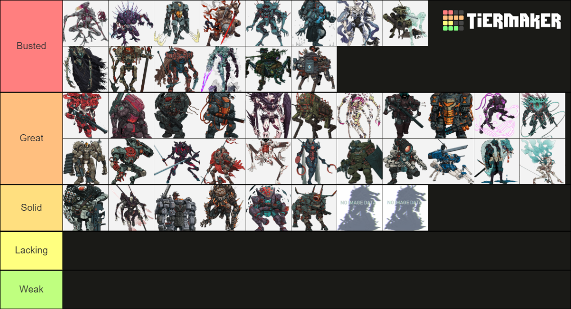 Lancer Frames Tier List (Community Rankings) - TierMaker