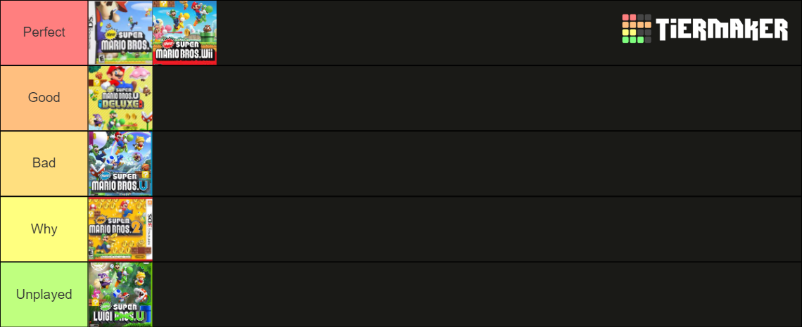 New Super Mario Bros Tierlist Tier List (Community Rankings) - TierMaker