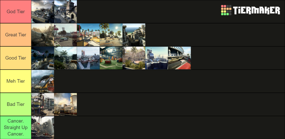 Black Ops 2 Maps Tier List (Community Rankings) - TierMaker