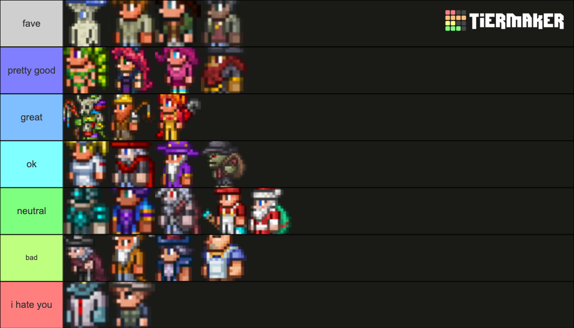 Terraria NPC Tier List (Community Rankings) - TierMaker