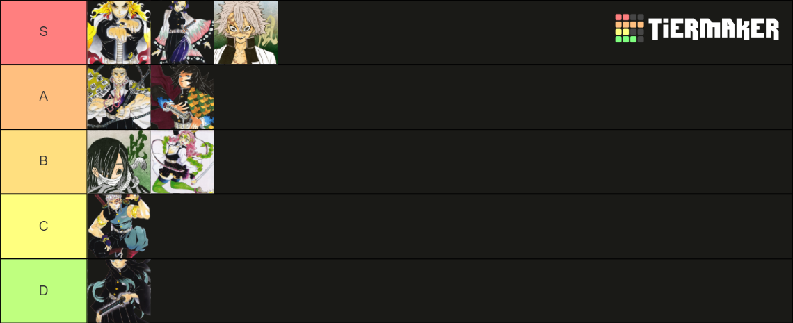 Kimetsu no Yaiba: Pillars Tier List (Community Rankings) - TierMaker