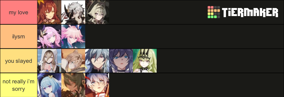 Honkai Impact 3rd Fire Moth Members Tier List (Community Rankings ...