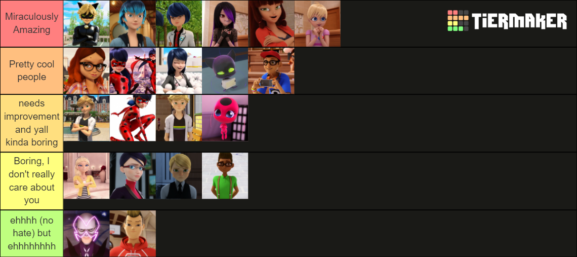 Rank miraculous characters Tier List (Community Rankings) - TierMaker Rank miraculous characters Tier List (Community Rankings) - TierMaker