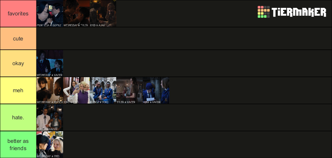 wednesday ships Tier List (Community Rankings) - TierMaker