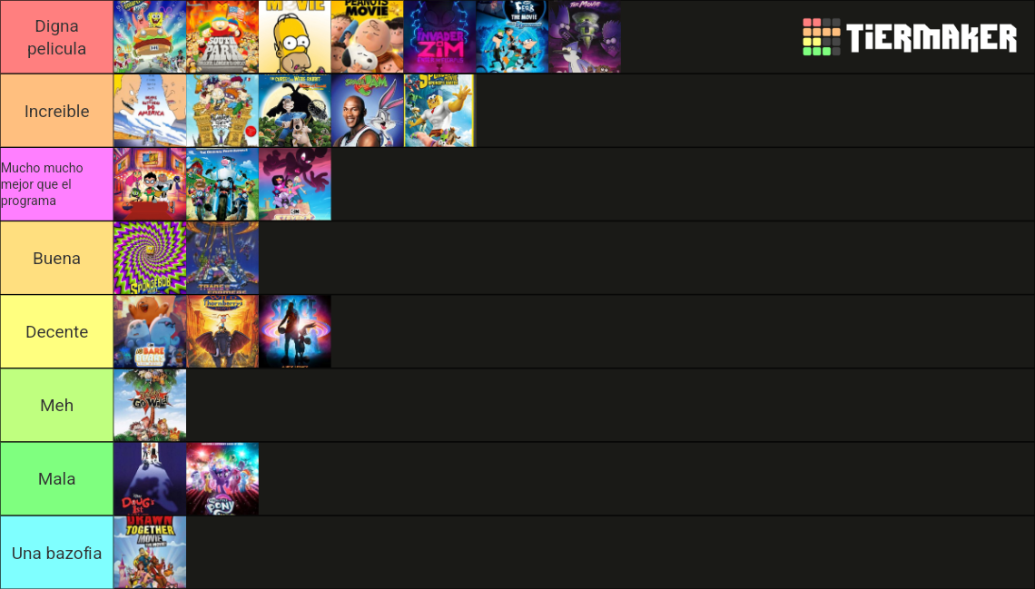 Animated Films Based on Cartoons Tier List (Community Rankings) - TierMaker