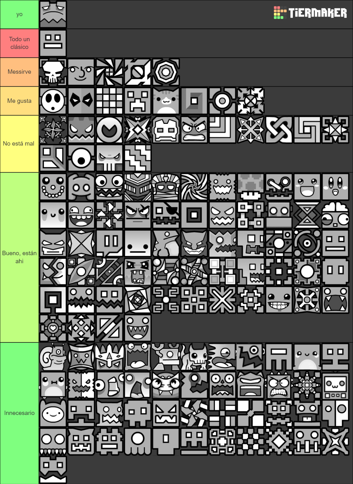 Geometry Dash 2.21 Icons / Iconos Tier List (Community Rankings ...