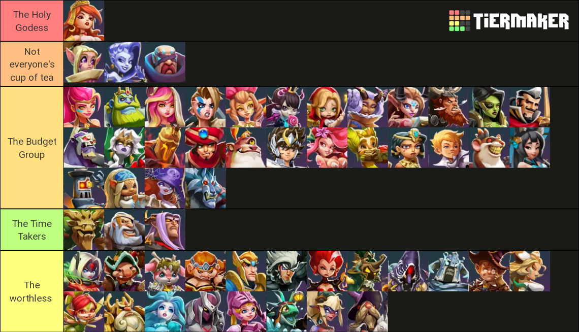 Lords Mobile Heroes Tier List (Community Rankings) - TierMaker