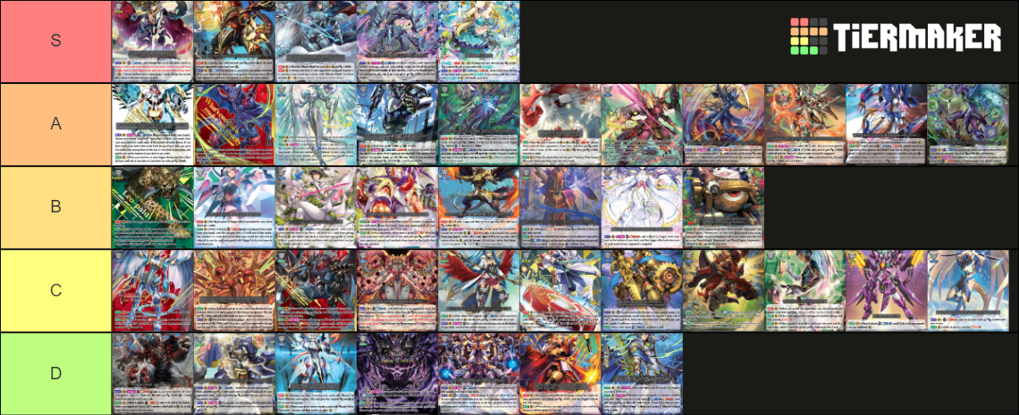 Vanguard standard V-EB08 Tier List (Community Rankings) - TierMaker