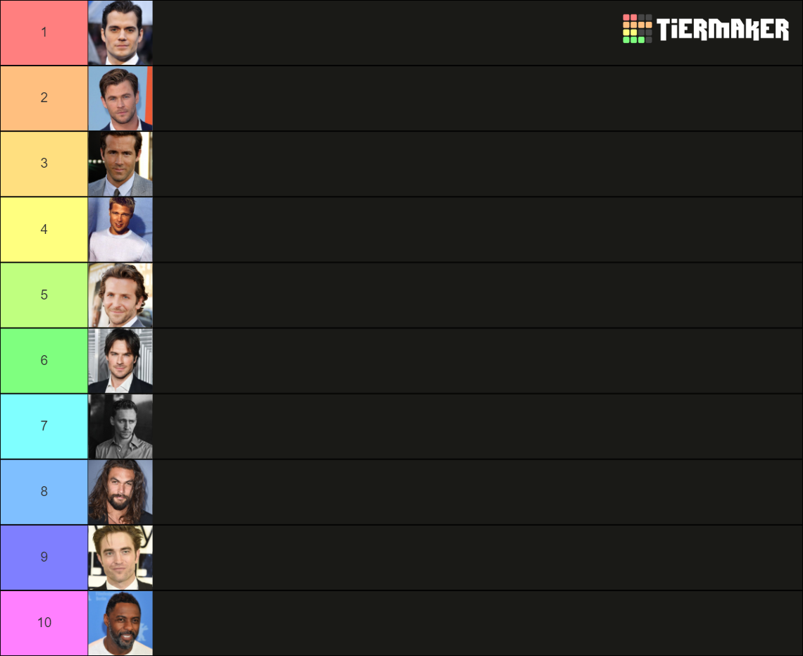Top 10 most attractive males (according to the internet) Tier List ...
