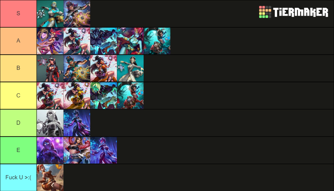 Paladins Ying Cosmetic Tier List (Community Rankings) - TierMaker